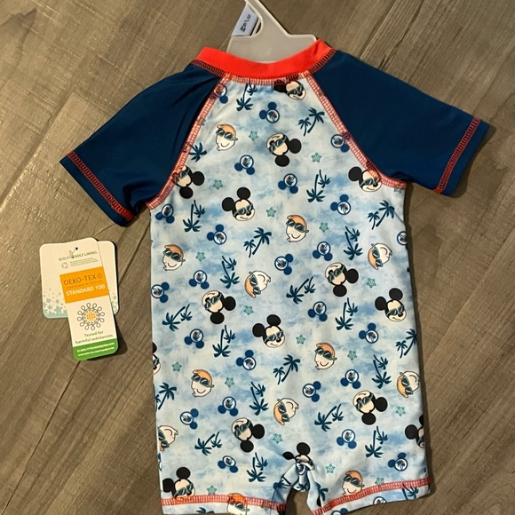 Disney | Swim | Disney Mickey Mouse Baby Boy Rash Guard Swimsuit | Poshmark